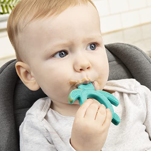 Dr. Brown's Silicone Starter Spoon and Teether for Babies and Infants, Turtles, 1 Pack, 4m+