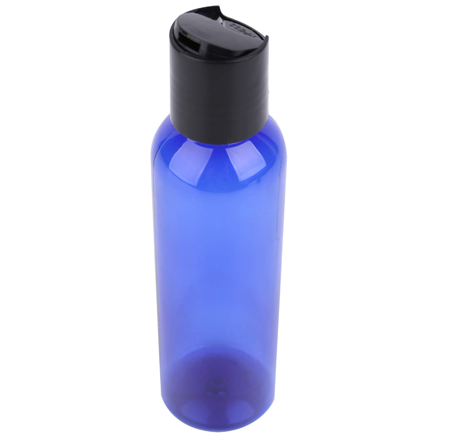 Bekith 30 Pack 4oz Plastic Squeeze Bottles with Disc Top Flip Cap, BPA-Free Blue Refillable Containers for Shampoo, Lotions, Liquid Body Soap, Creams and More