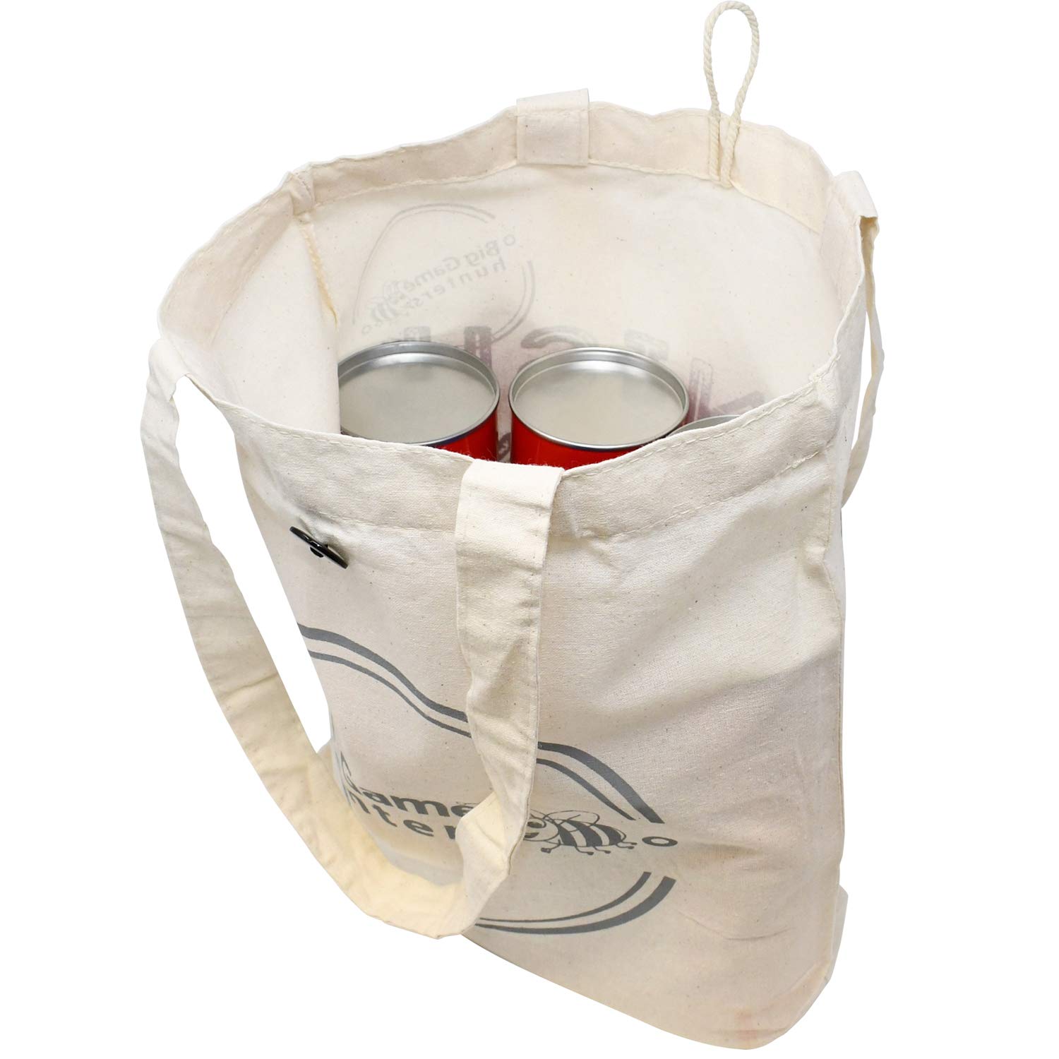 Garden Games Tin Can Alley - 10 Real Metal Tin Cans with Safe, Soft Throwing Bags