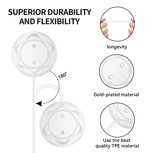 E ECSEM Charger Dock Compatible for Rose Toy Portable Magnetic Replacement Charging Stand Adapter with USB Charging Cable Cord for Rose Massagers,White