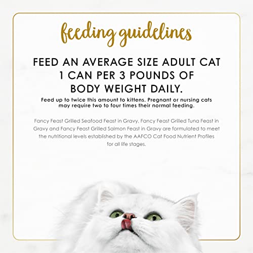 Purina Fancy Feast Grilled Wet Cat Food Seafood Collection in Wet Cat Food Variety Pack - (24) 3 oz. Cans