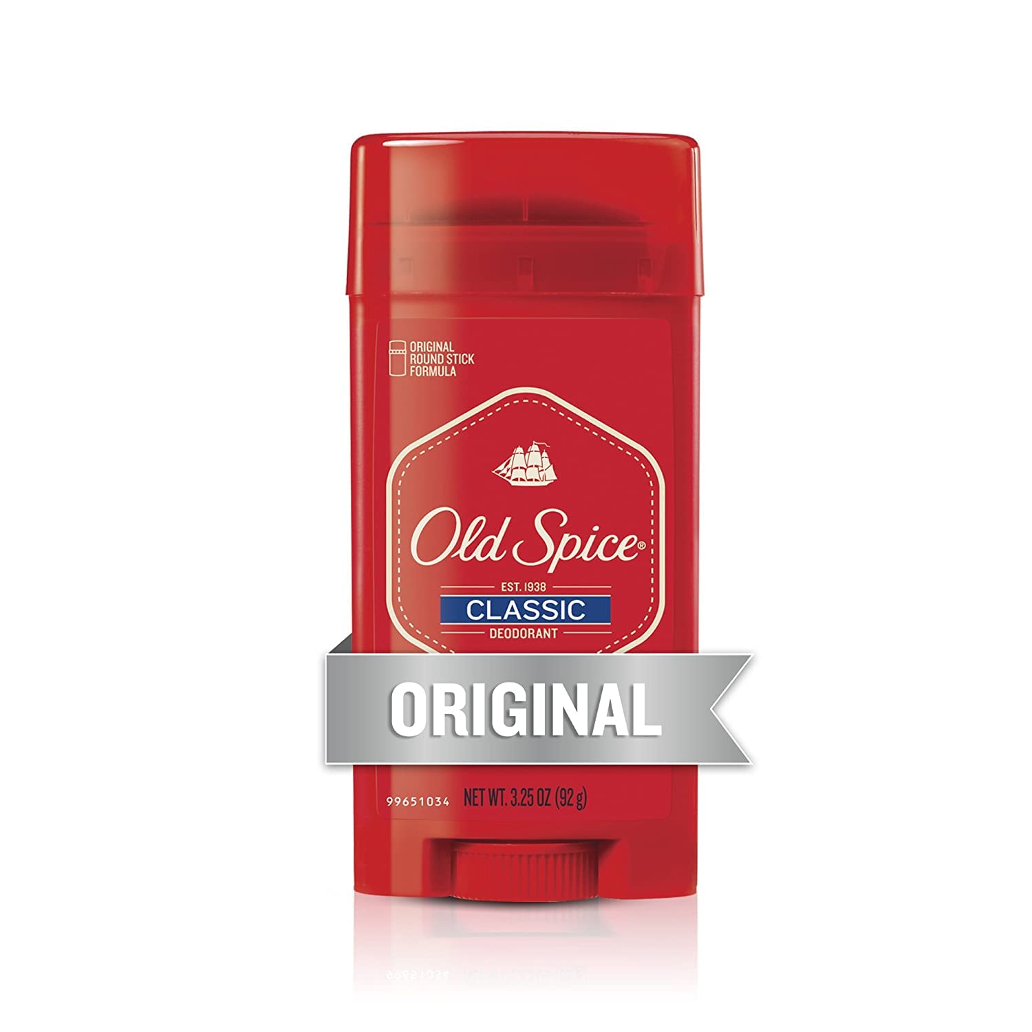 Old Spice Classic Deodorant Stick, Original 3.25 oz (Pack of 3)