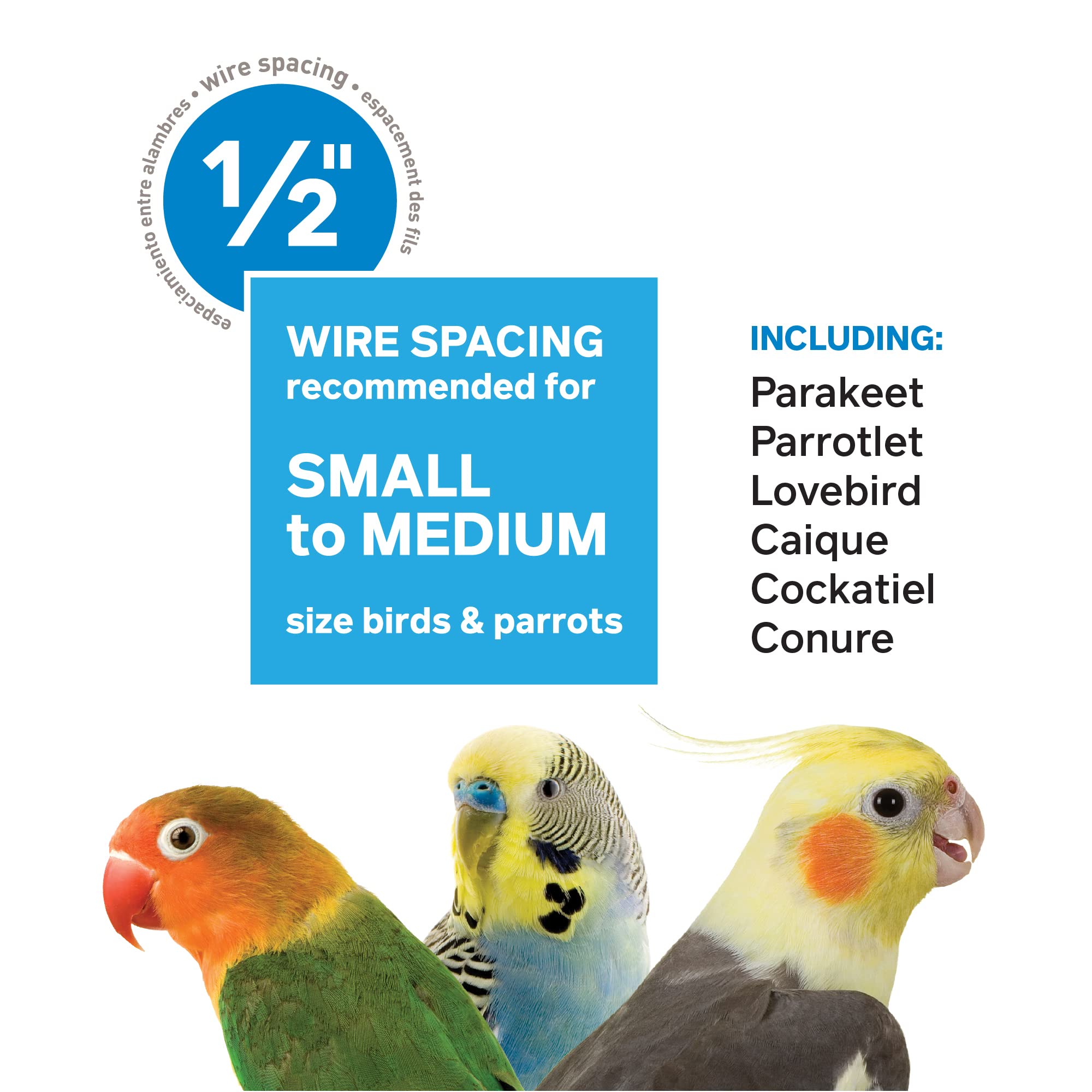 Prevue Pet Products SP50051 Barn Style Bird Cage, Brown/White