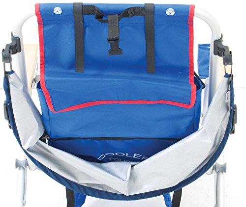 Rio Gear Beach 17" Extended Height 4-Position Folding Beach Chair -Polyester, Graphic Traffic Blue/White/Multi Stripe & Rio Beach MyCanopy Personal Chair Sun Shade, Navy