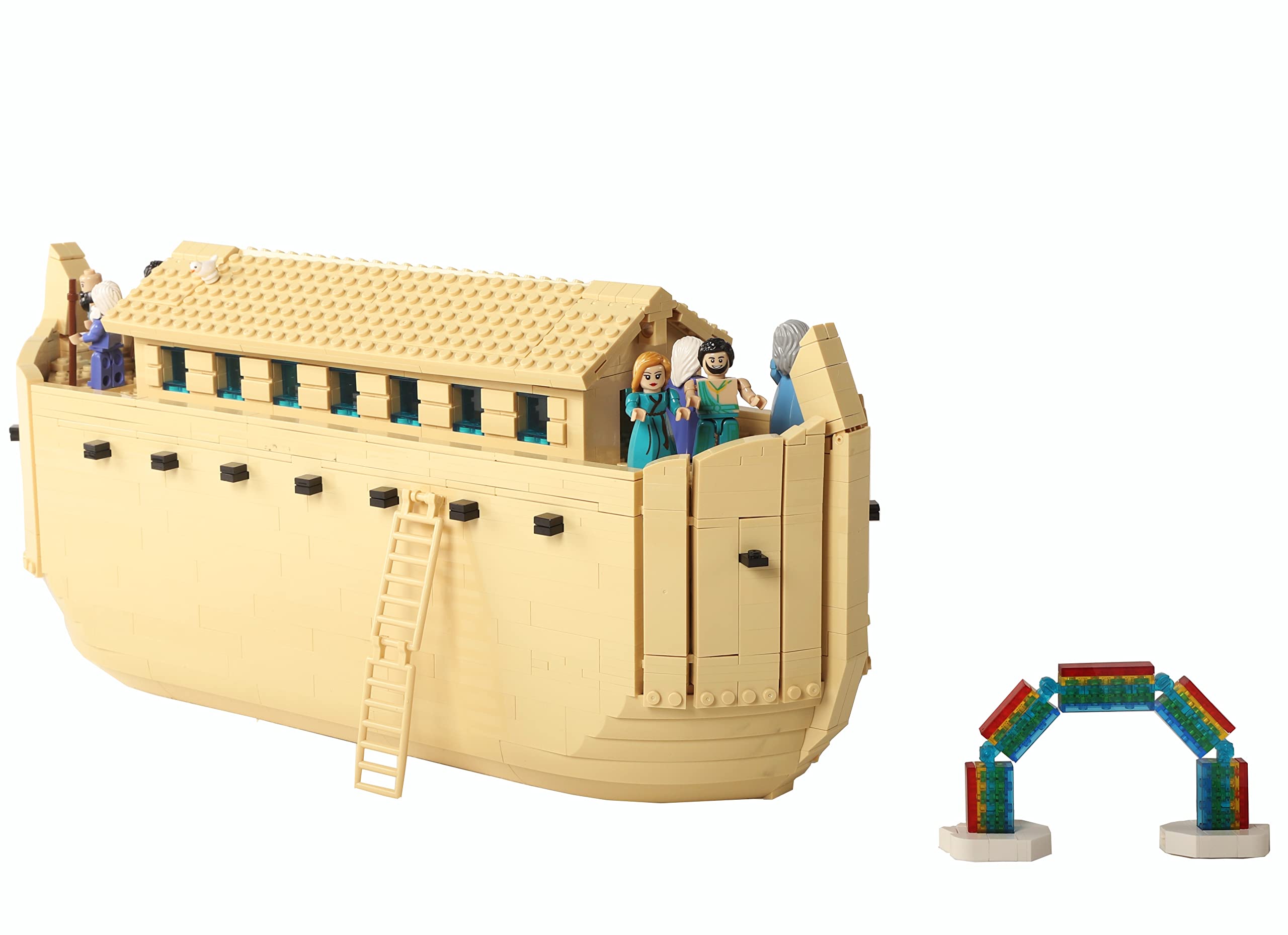 Nativity Bricks Noah's Ark Building Block Set - 976 Piece Building Block Kit for Kids and Adults - Small Toy Brick Set Christmas Stocking Stuffer (Boys and Girls Ages 12+)