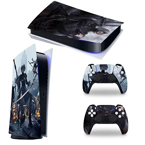 Beauty Girl Game - PS5 Digital Edition Skin Console and 2 Controller, Vinyl Decal Sticker Full Cover Protective