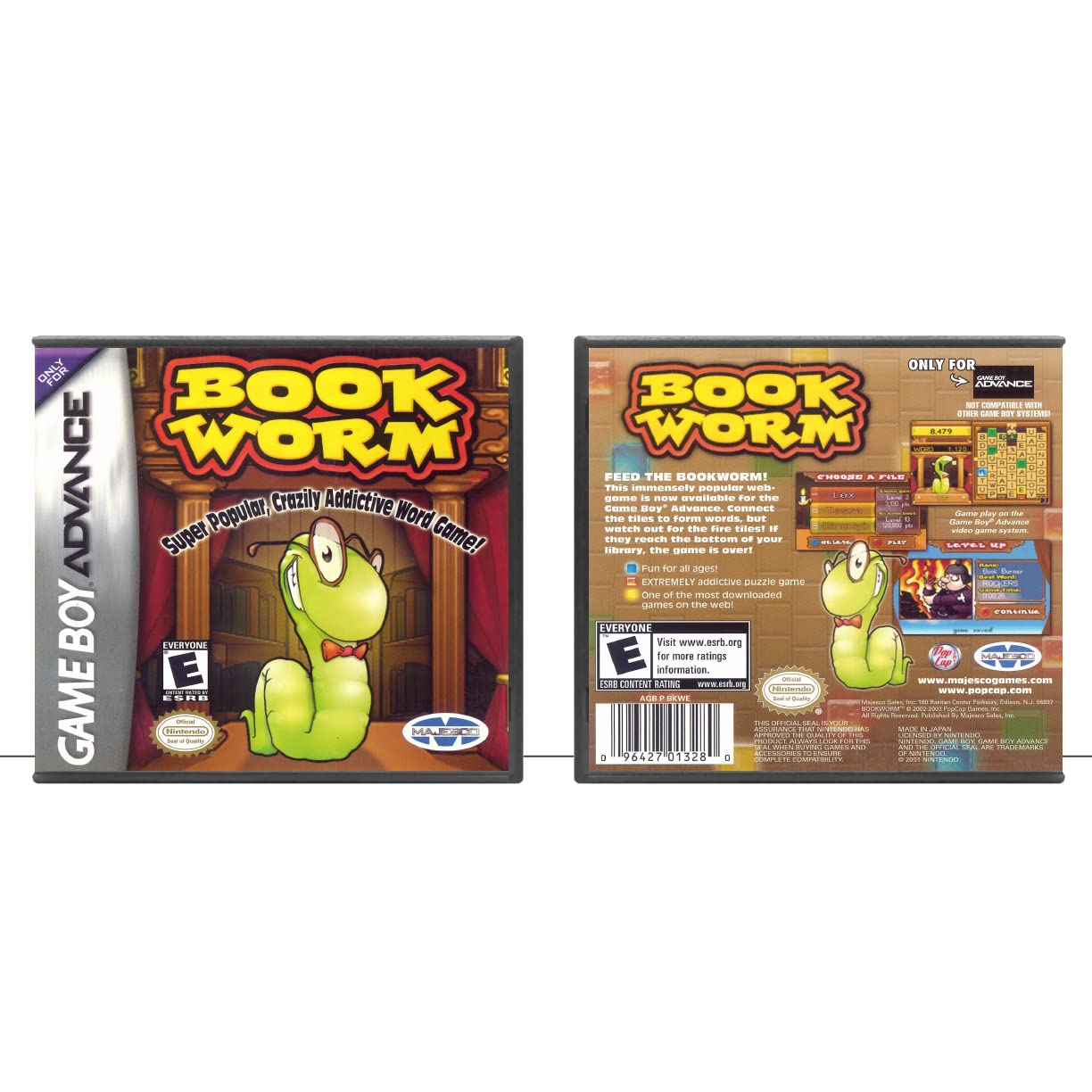 Bookworm | (GBA) Game Boy Advance - Game Case Only - No Game