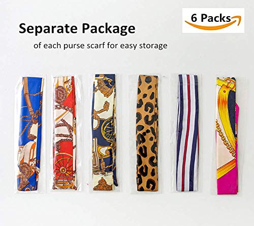 Bag Handbag Scarf Handle Wrap Ribbon Scarf Purse Scarf for Women