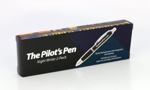 LED Pen, The Pilot's Pen, Night Writer - Set of 2 LED Powered Ink Penlights