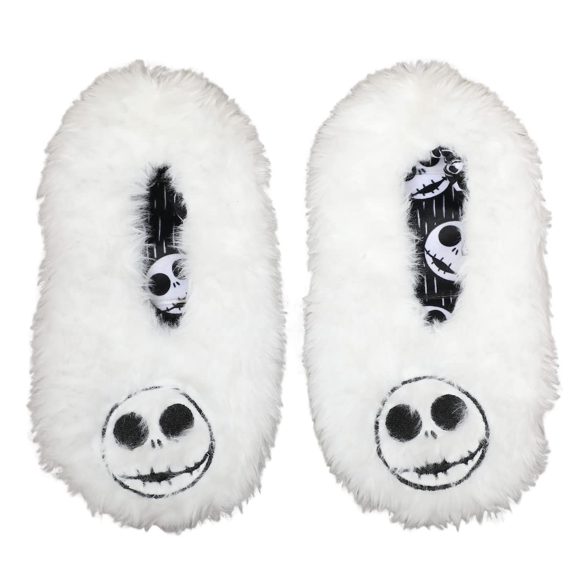 Bioworld Nightmare Before Christmas Jack Skellington Women's Reversible Slipper Socks-S/M
