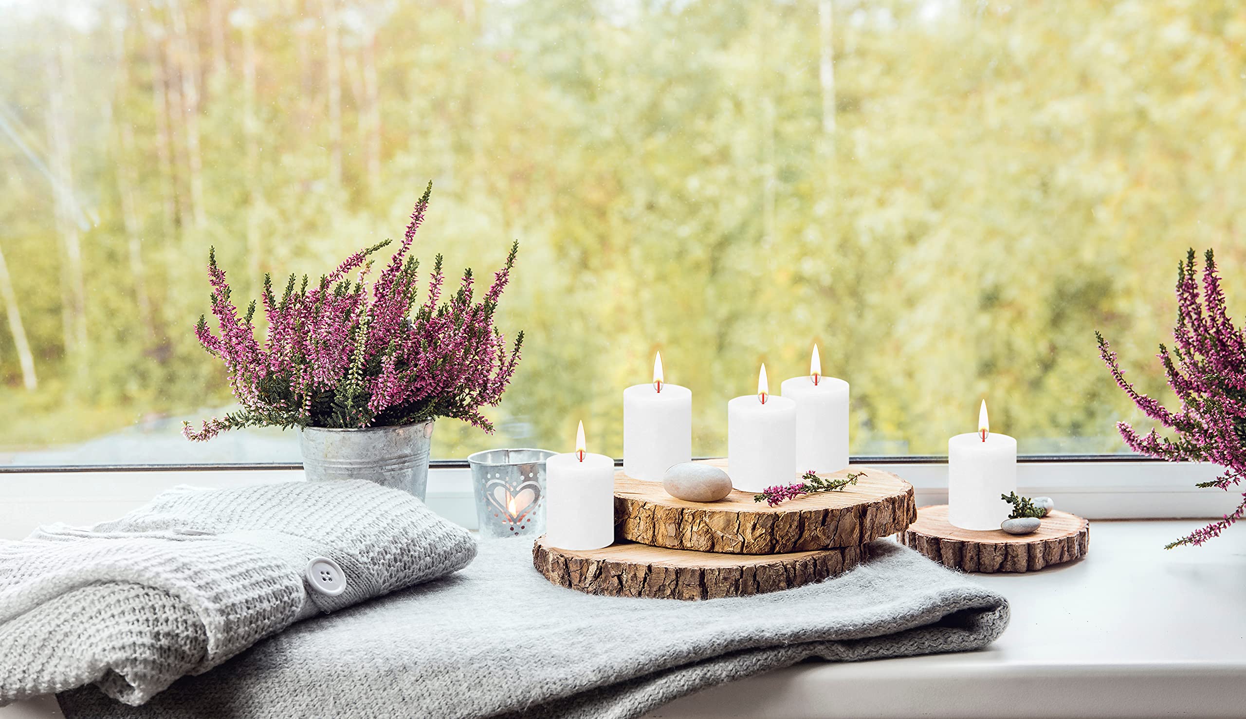 BOLSIUS Soft Pink Rustic Pillar Candles 6 Pack Bulk - 2.75 x 3.25 Inches - 30 Hours Burn Time - Premium European Quality - Smooth And Smokeless Flame - Unscented Dripless Wedding & Party Décor Candles