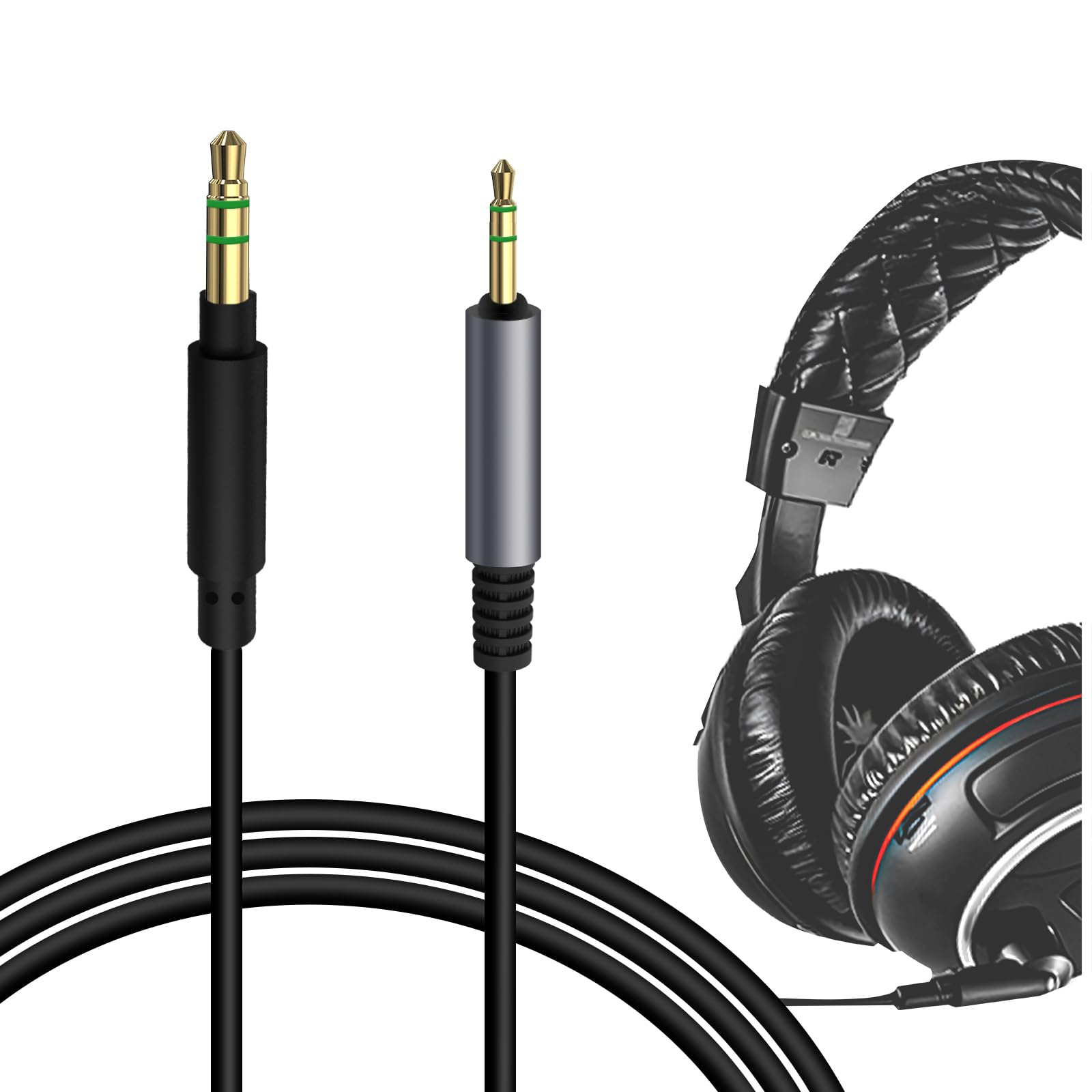Geekria Audio Cable Compatible with Turtle Beach PX5, XP500, XP400, X42, X41, DX12, DX11, DPX21, DXL1, X12, X11, XL1, X32, X31, XP300 Cable, 2.5mm Replacement Stereo Cord (3 ft / 1 m)