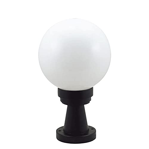 NAMFMS Simple Round Pillar Lanterns Outdoor Waterproof Pillar Lights PS Plastic Material Post Light Villa Landscape Lantern Home Door Street Lamp Garden Decorative Column Lamps (White)