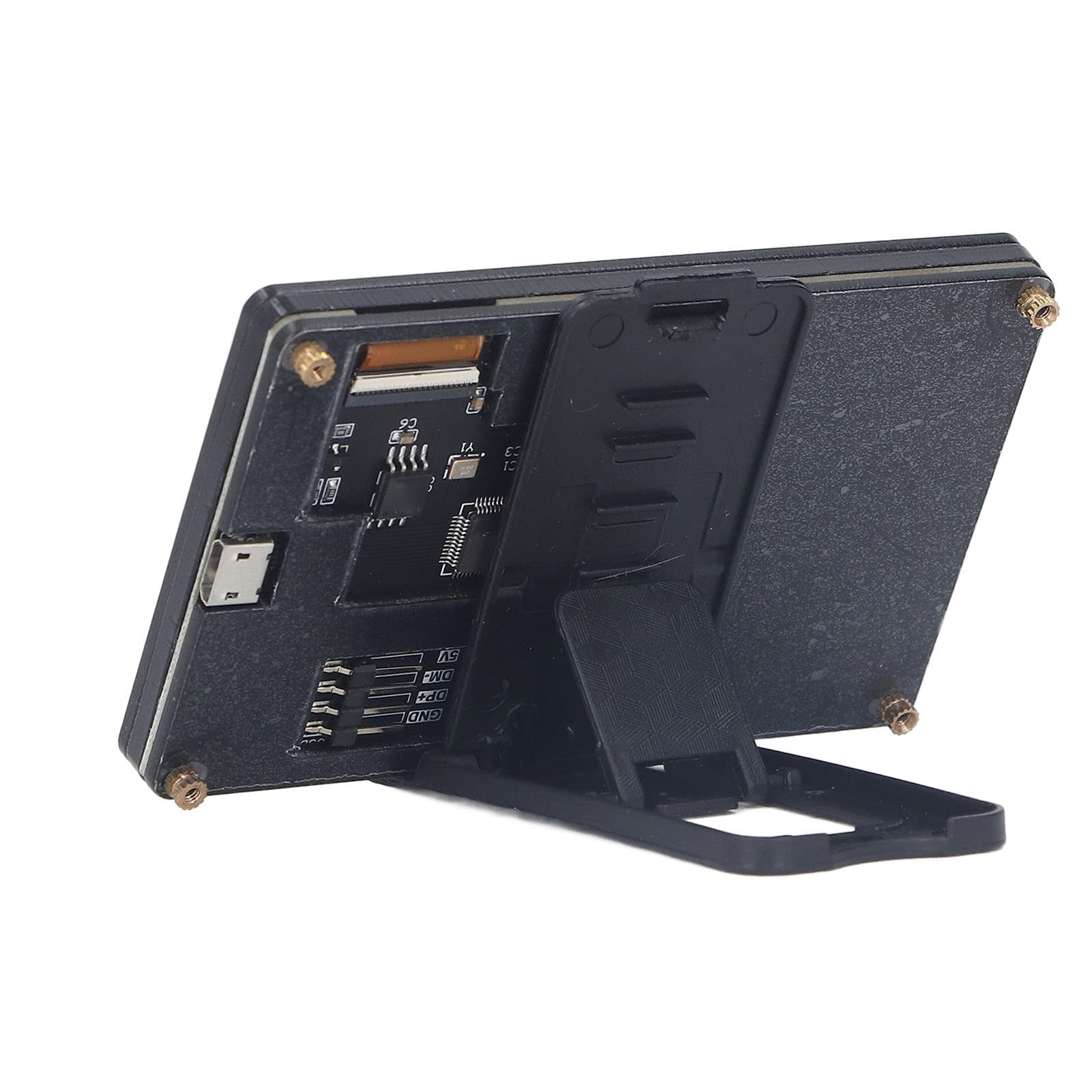 Computer Temp Monitor, Adjustable Brightness 3.5in USB Mini Screen Mini Size for Home (with Elbow Line Motherboard Line)