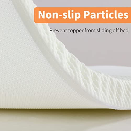 HOMBYS Memory Foam Massage Bed Mattress Topper with Removable Cover, Massage Table Mattress Topper with Elastic Bands, Non-Slip Lash Bed Cushion Only (Bed Not Included)