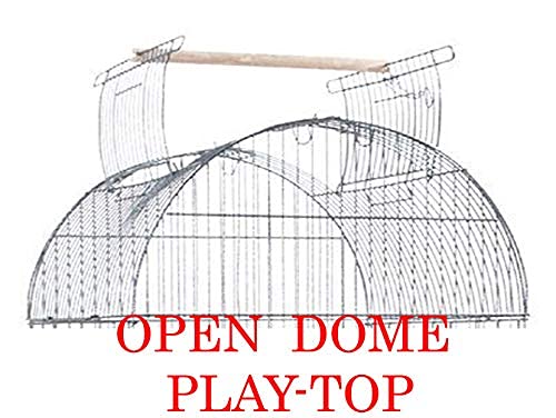 Large 64-Inch Open Dome Play-Top with 5/8-Inch Bar Spacing for Cockatiel Cockatiels Sun Conure Parakeet Rolling Cage (20 x 20 x 64 H inch, Black Vein)