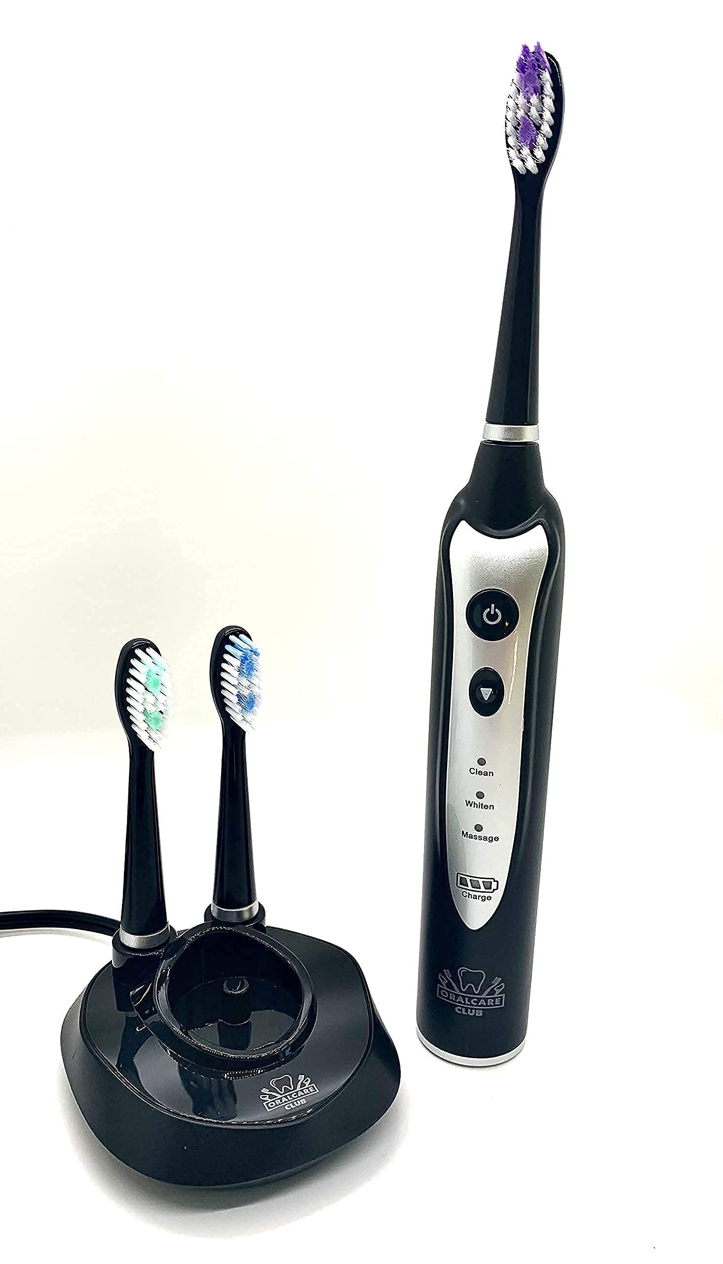Replacement Heads for ELECTRIC Toothbrush by DR JIM ELLIS for SUPERIOR Dental Care (Black (2 pack))