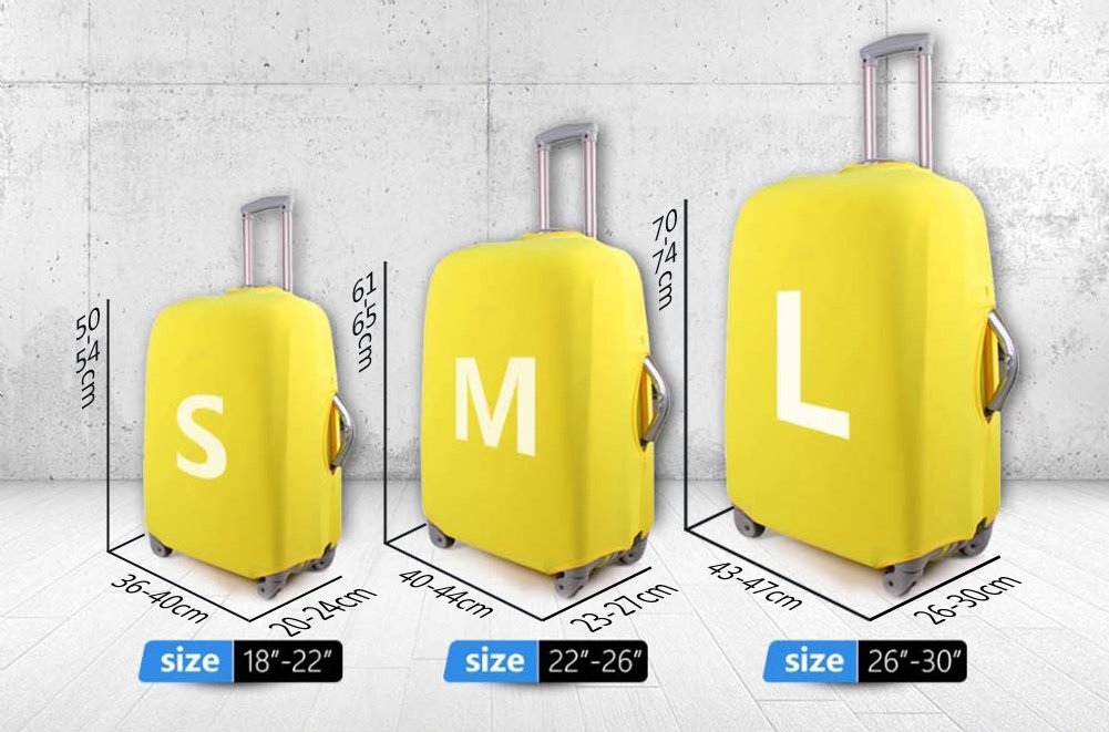 Bigcardesigns Eiffel Tower Travel Luggage Protective Covers for 18"-21" Suitcase Elastic