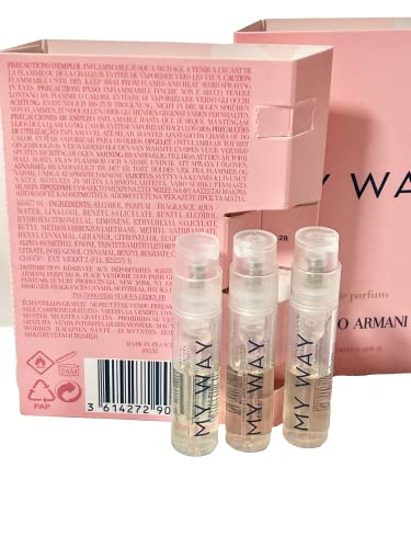 GIORGIO ARMANI My Way Sample Perfume Women Spray 1.2 ml / 0.04 oz - set of 3