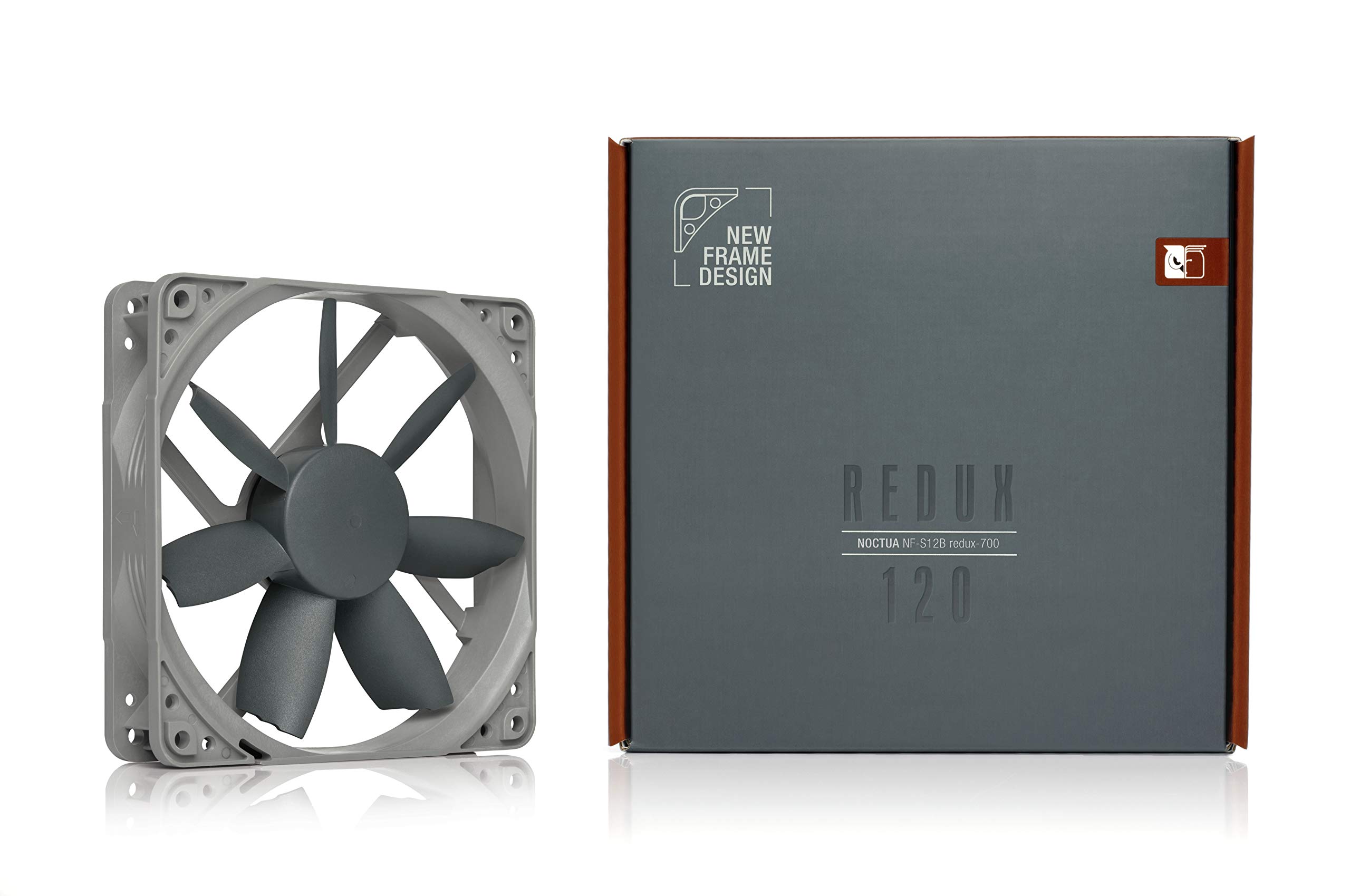 Noctua NF-S12B redux-700, Ultra Quiet Silent Fan, 3-Pin, 700 RPM (120mm, Grey)