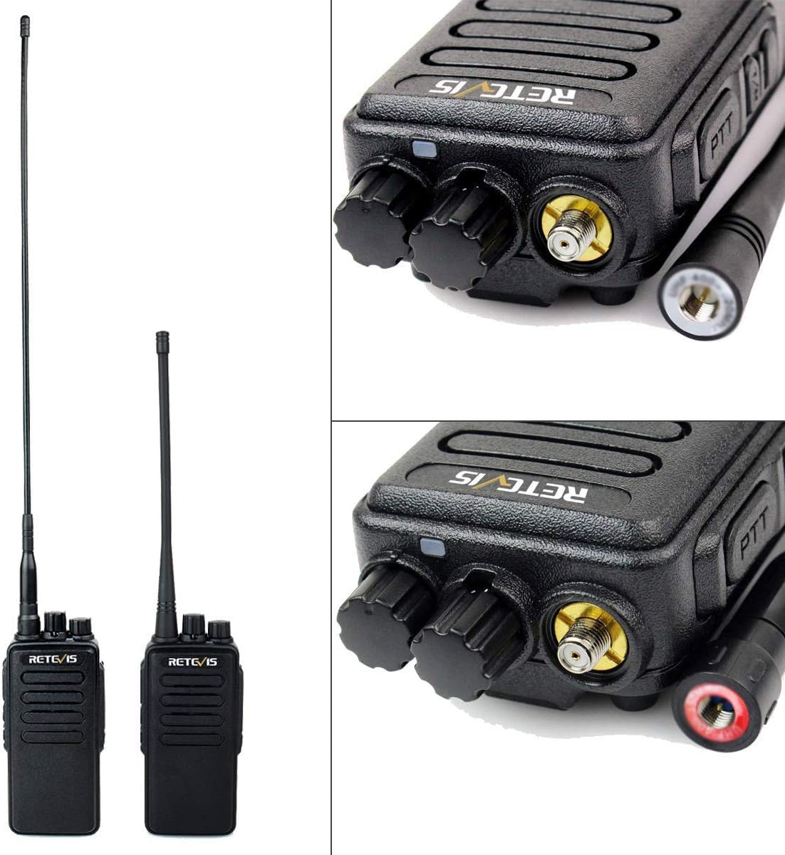 Retevis RT1 Long Range Walkie Talkies,High Power 2 Way Radio with 3000mAh Rechargeable,Emergency Alarm Walkie Talkie for Hunting(2 Pack)