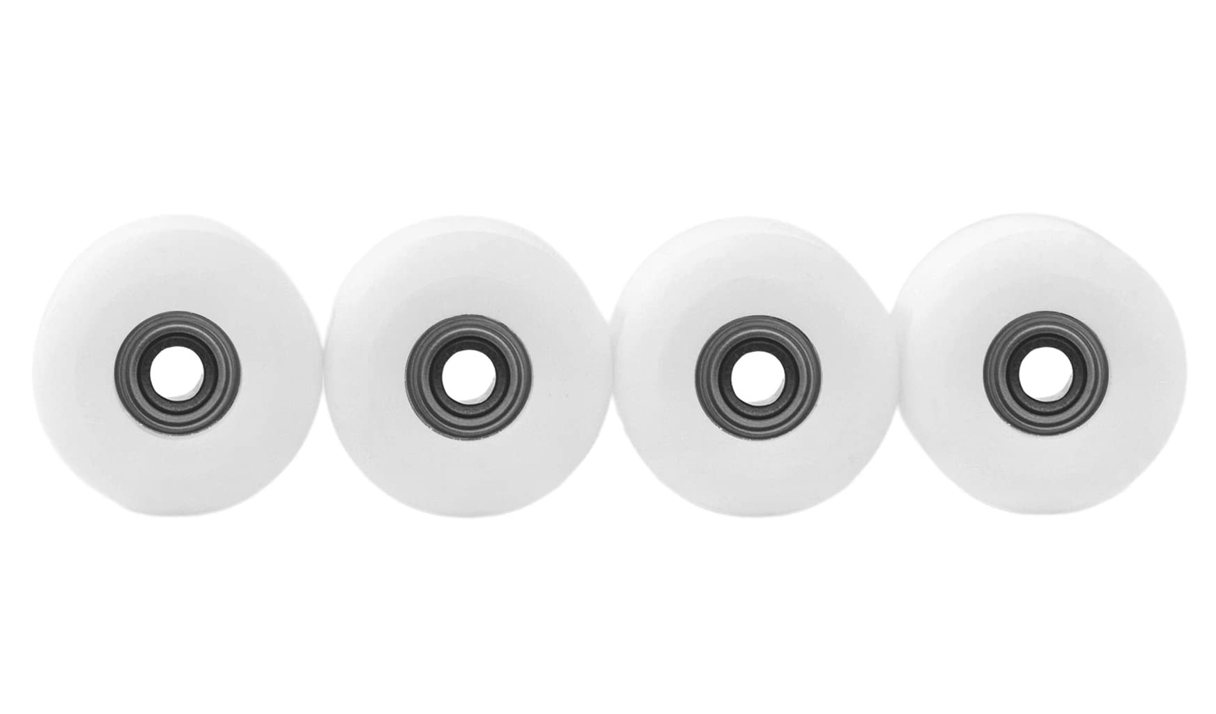 Teak Tuning Apex 61D Urethane Fingerboard Wheels - New Street Shape, 7.7mm Diameter - Ultra Spin Bearings - Made in The USA - White Snow Colorway