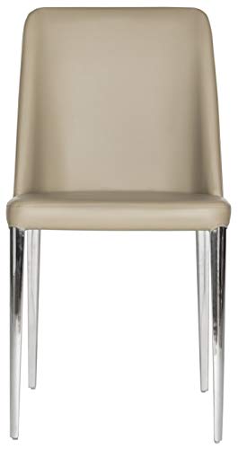 Safavieh Home Collection Mid-Century Modern Baltic Taupe Side Chair (Set of 2)
