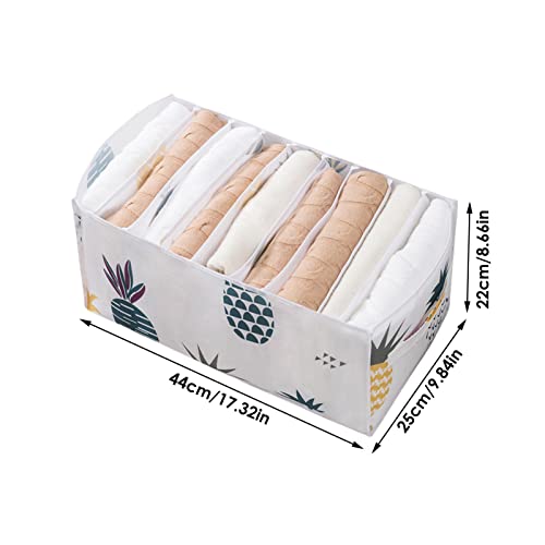 HEYBEC wardrobe storage organizers, Foldable Storage Box, Fabric Wardrobe Storage Organizer, Large Dresser Drawer Organizer, Wardrobe Clothes Organizer for Shirts, Ties, Socks, Bras, Underwear