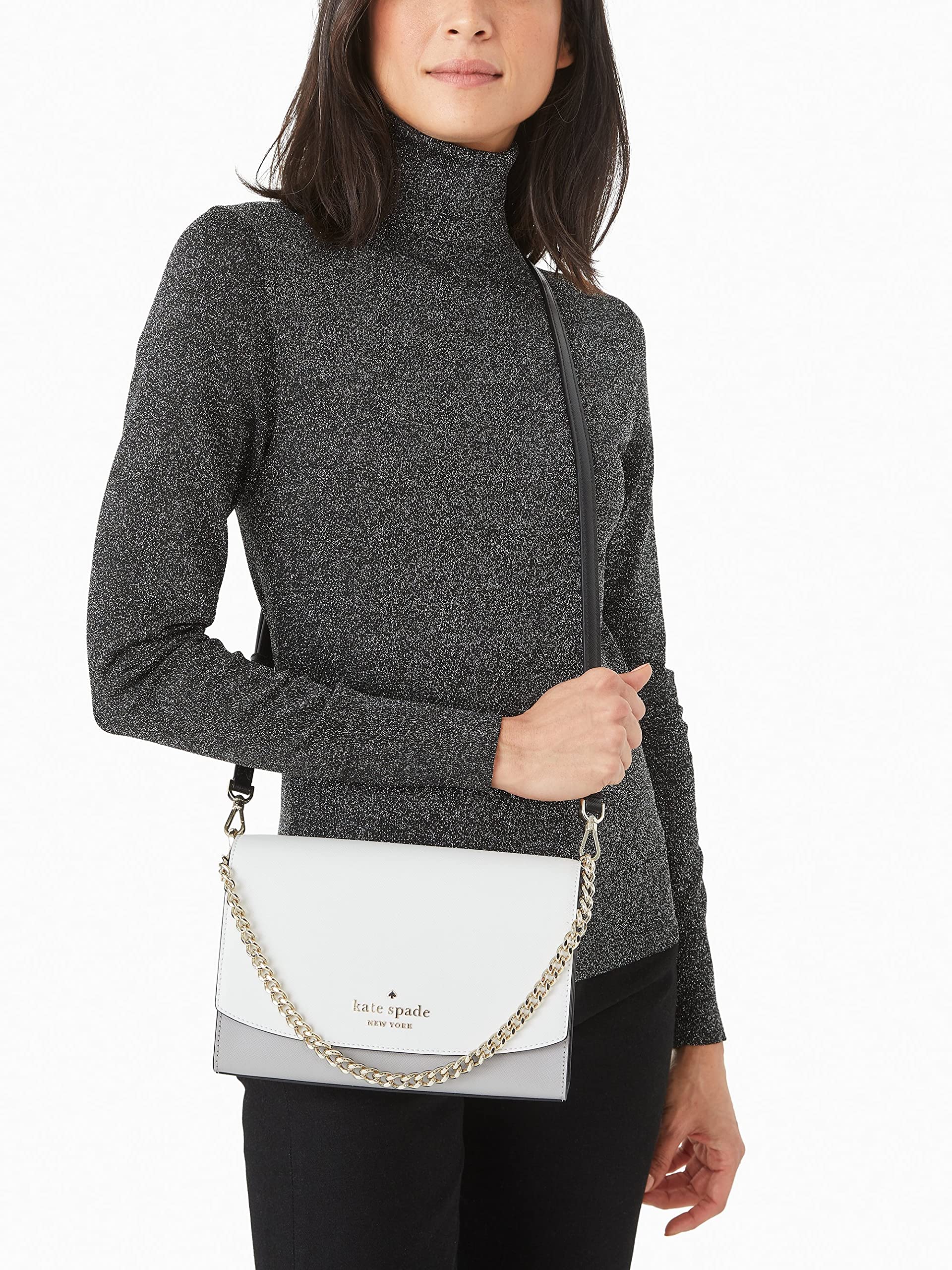 Kate Spade New York Cameron Street Chain 3 in 1 Clutch Shoulder Bag Crossbody Bag, Nw Gray Multi