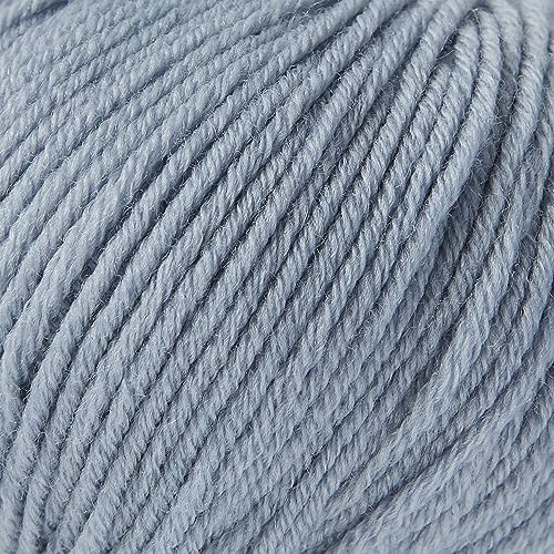 Gisimo 100% Merino Wool Yarn, 6-Ply Luxurious and Soft Yarn for Hand Knitting & Crocheting, 1.76 OZ/50g, 127 yds/116 Meters (Morandi Blue, 1 Ball)