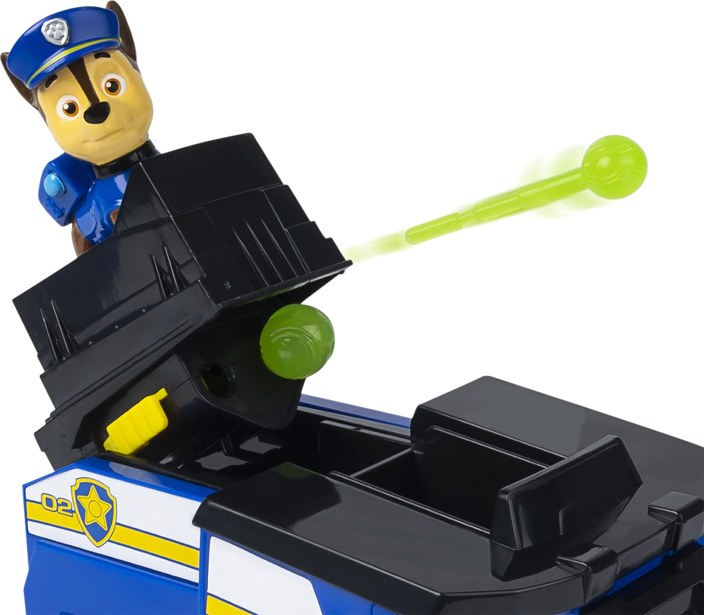Paw Patrol, Chase Split-Second 2-in-1 Transforming Police Cruiser Vehicle with 2 Collectible Figures