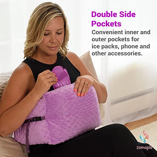Mastectomy Pillow - Post Surgery Pillow, Breast Pillow for After Heart Surgery, Breast Reduction & Augmentation Patients - Heart Pillow for Sleeping, Recovery & Seatbelt Protection-Surgery Pillow Gift