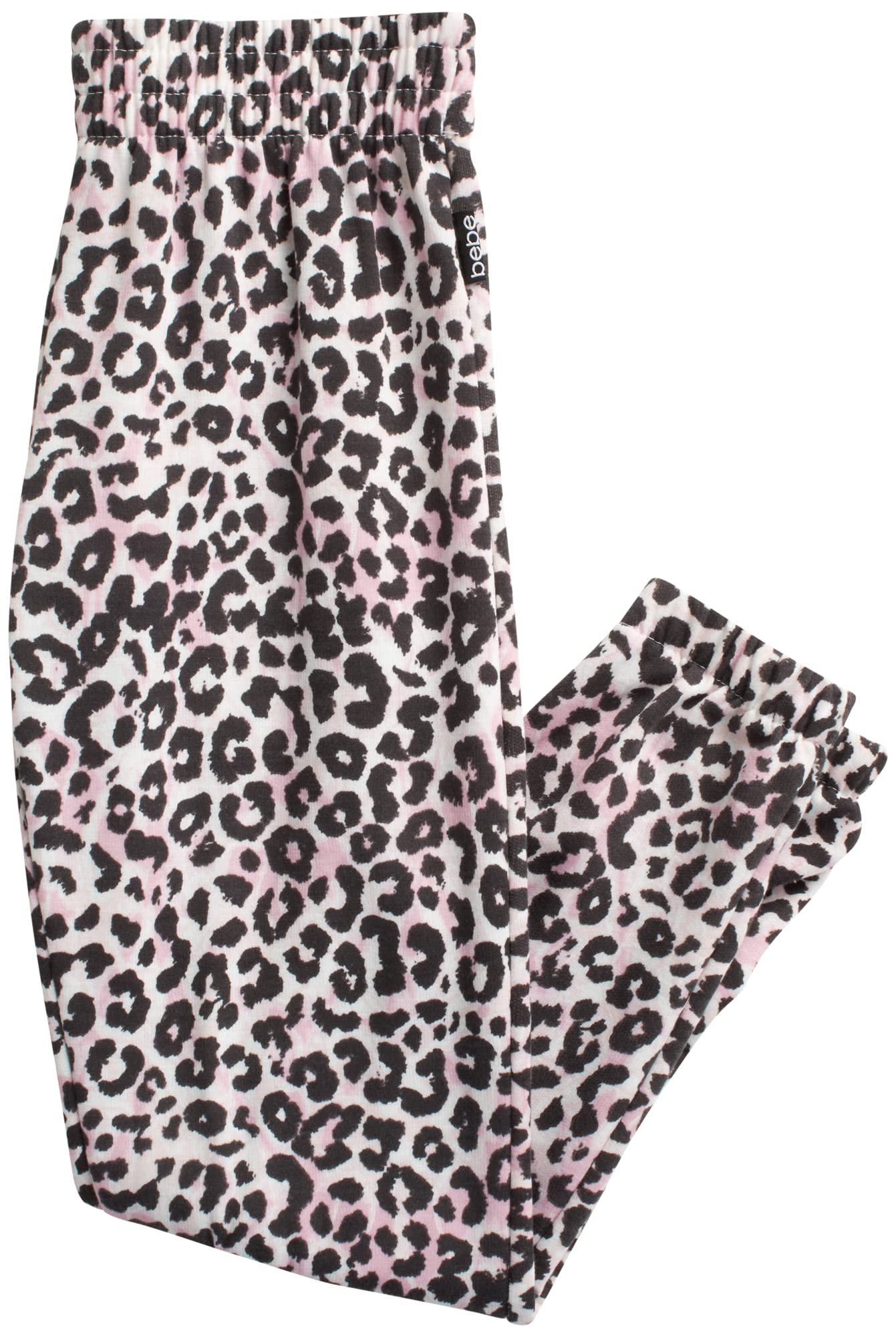 bebe Girls' Jogger Set ? 2 Piece Active Fleece Pullover Sweatshirt and Sweatpants (Little Girl/Big Girl), Size S(4), Grey