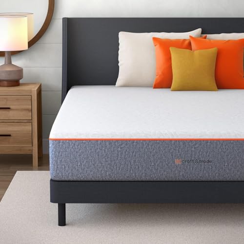 Craft & Trade 12-Inch Artistry Collection Hybrid Mattress, Bed-in-a-Box, CopperGel Cooling, Supportive Steel Coils, CertiPUR-US Certified, Twin, 100 Night Trial