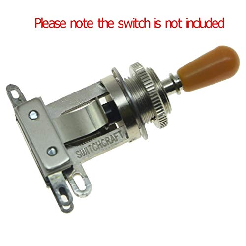KAISH Plastic 5-Pack American Thread 3 Way Toggle Switch Tip Switch Knob Cap for Les Paul with Switchcraft Switch Amber