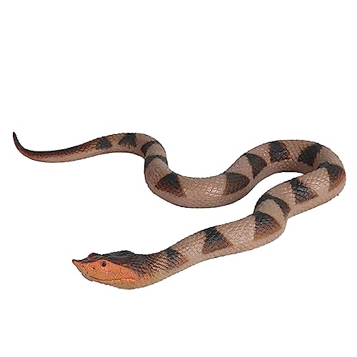 BEEBY Fake Snake Model - Scary Prank Snake Model,Snake Toy Agkistrodon Acutus Figure Practical Jokes for Halloween Prank Props Garden Yard Decoration