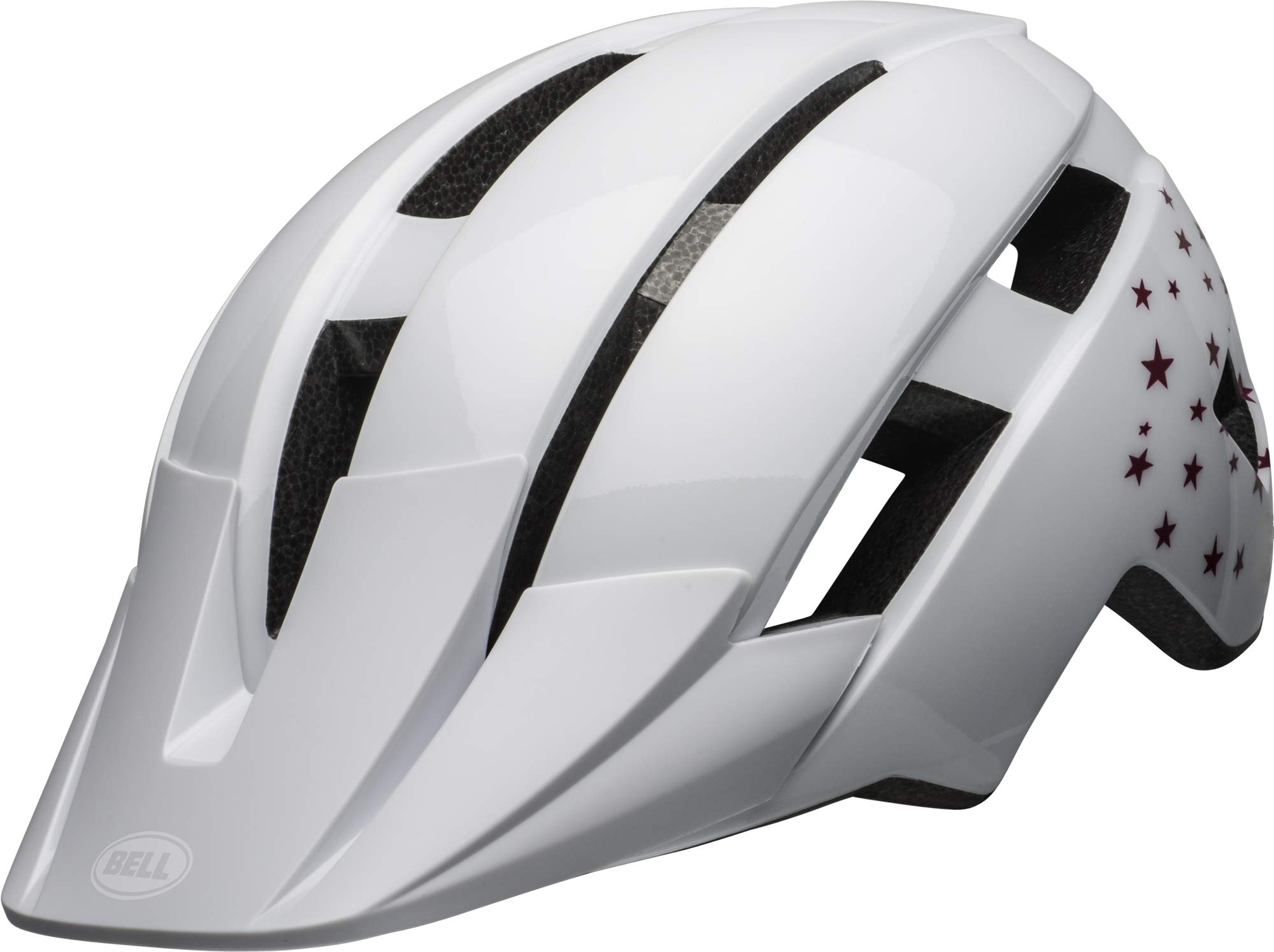 Bell Sidetrack II Youth Youth Bike Helmet - Stars Gloss White (2022), Universal Youth (50-57 cm)