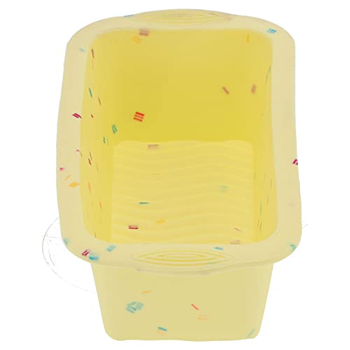Bread Pan Tools Baking Pan Silicone Pan Rectangle Cake Rectangular for Loaf Color Dots Pancake Maker Pan Pan Rectangular Cake Pans (Color grain yellow)