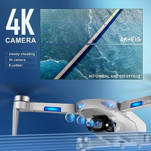 HHD Drones with Camera for Adults 4k, Easy GPS Quadcopter for Beginner with 40 mins Flight Time, 5G FPV Transmission, Auto Return Home, Follow Me,2 Batteries