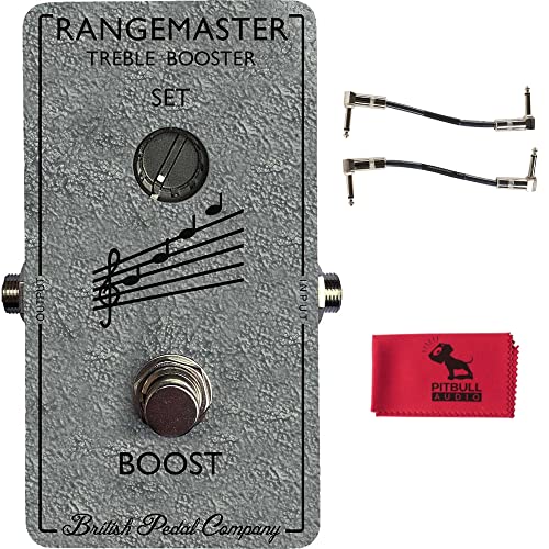 British Pedal Company Compact Dallas Rangemaster Treble Booster Pedal w/Cables & Cloth