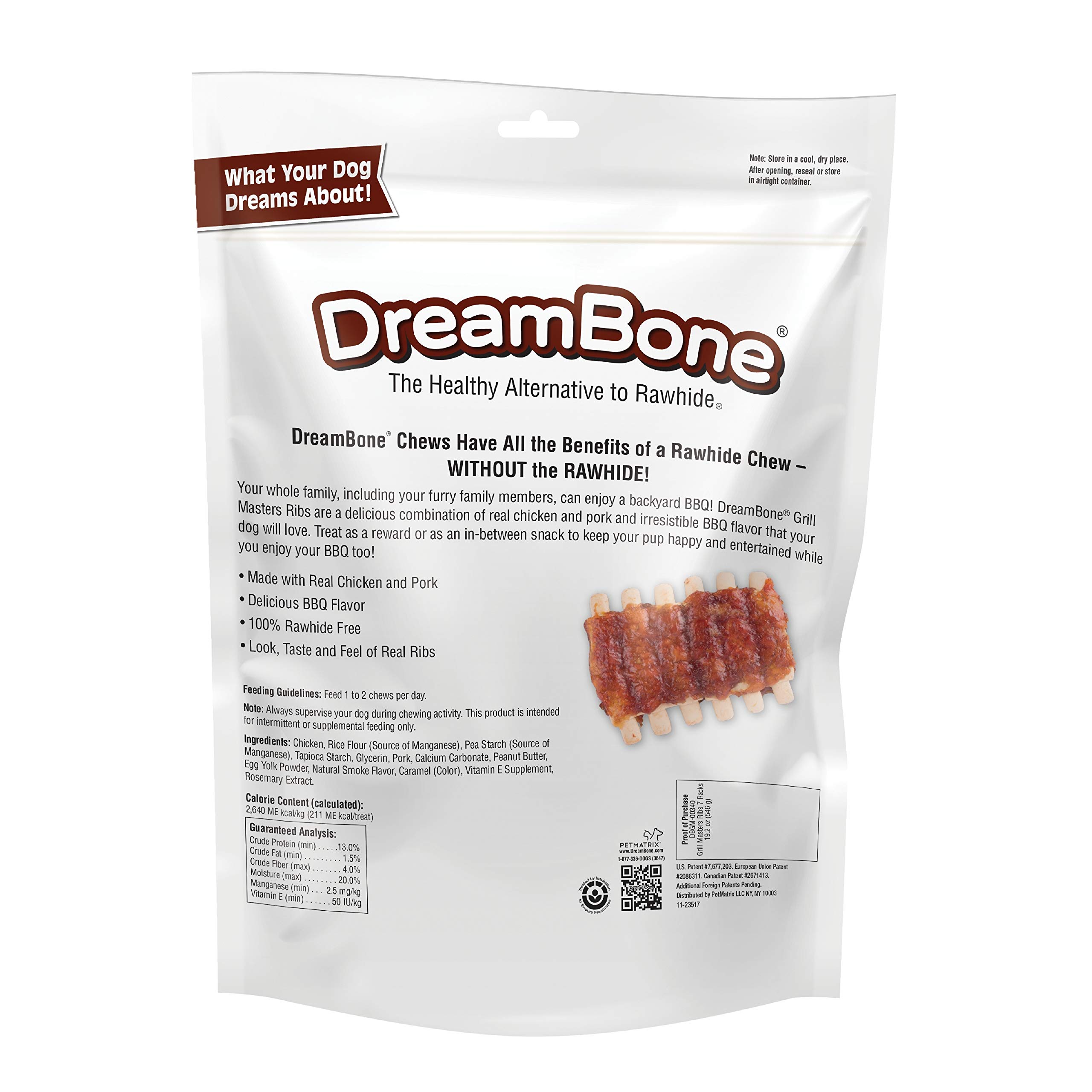 DreamBone Rawhide-Free Grill Masters, Treat Your Dog to a Chew Made with Real Meat and Vegetables