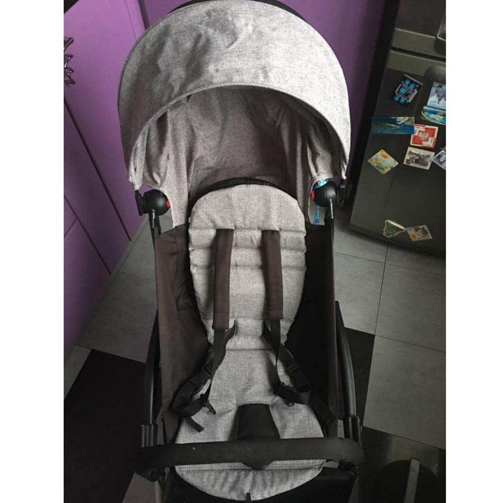 Baby Stroller Accessories Fit for Babyzen Yoyo Canopy and Seat Pad Liners for Yoya (Ma Grey)