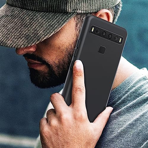 Dioxide Compatible for TCL 10L/TCL 10 Lite Phone Case, Soft TPU Silicone Case Shockproof Non-Slip Camera Protective Case Slim Cover for TCL 10L/TCL 10 Lite Phone Case, Black