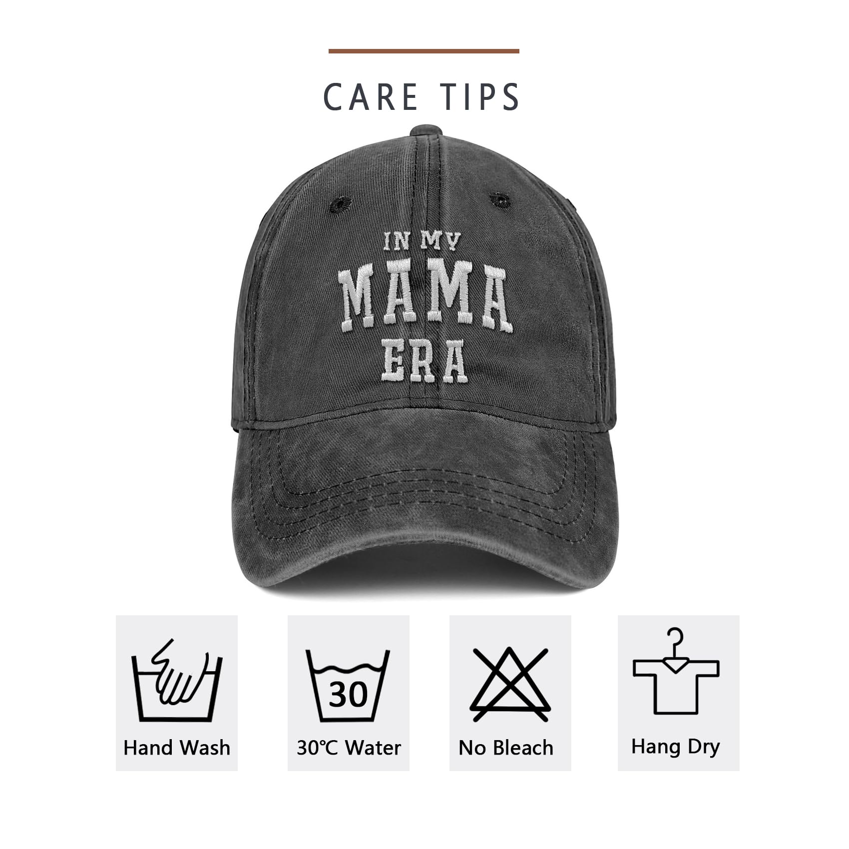 BBsoft in My Mom Era Hat Mother's Day Birthday for Mom Mama from Daughter Son 100% Cotton Hat Baseball Cap