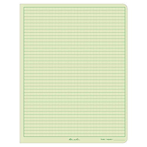 Rite in the Rain Weatherproof Hard Cover Notebook, 8 3/4" x 11 1/4", Green Cover, Universal Pattern (No. 970F-MX)