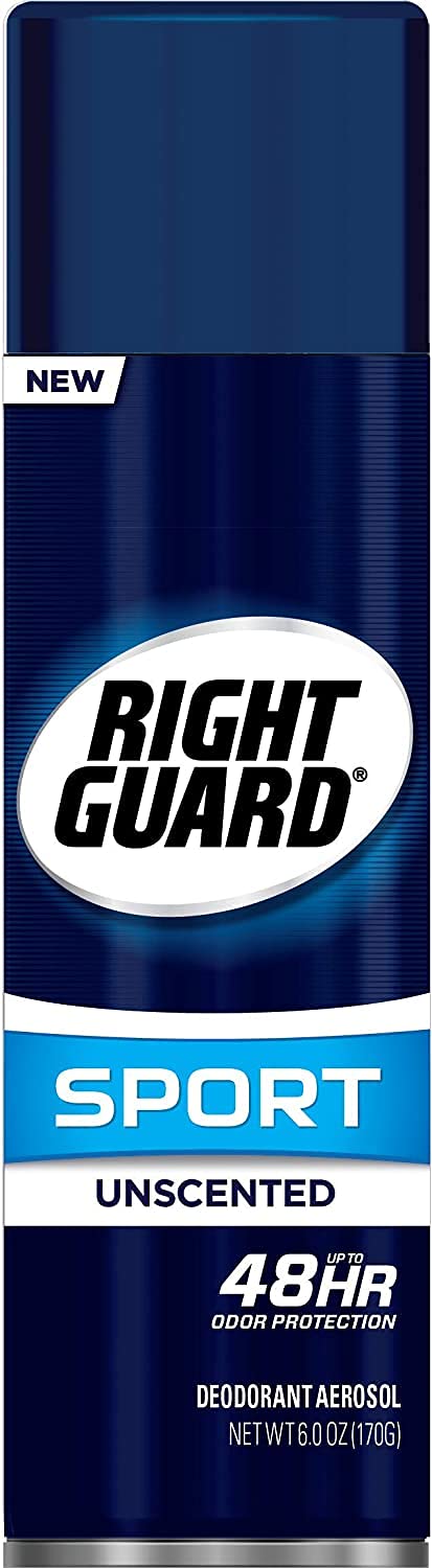 Right Guard Sport Unscented Aerosol Antiperspirant Spray 6 oz (Pack of 3)