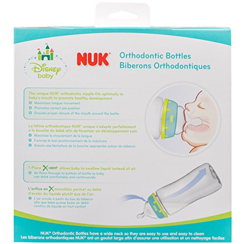 NUK Disney Baby Bottle, Mickey Mouse, 10 Ounce (Pack of 3)