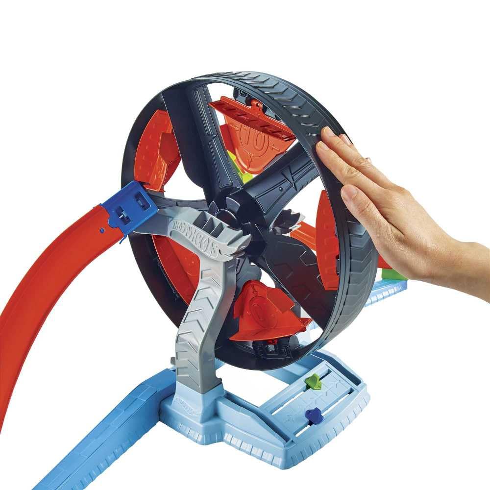 Hot Wheels Spinwheel Challenge Play Set for 5 Year Olds and Up, Multi