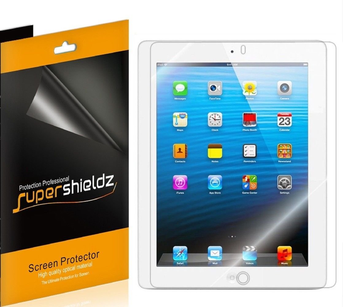 Supershieldz (3 Pack) Designed for Apple iPad 4, 3 and 2 Generation Screen Protector, High Definition Clear Shield (PET)