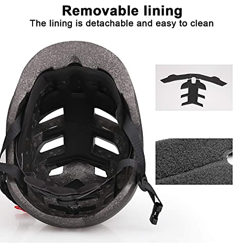 Bike Helmet Women, Shinmax Bicycle Helmet Men with USB Charging Light&Portable Backpack Adjustable Size for Urban Commuter Cycling Helmet Bc-177